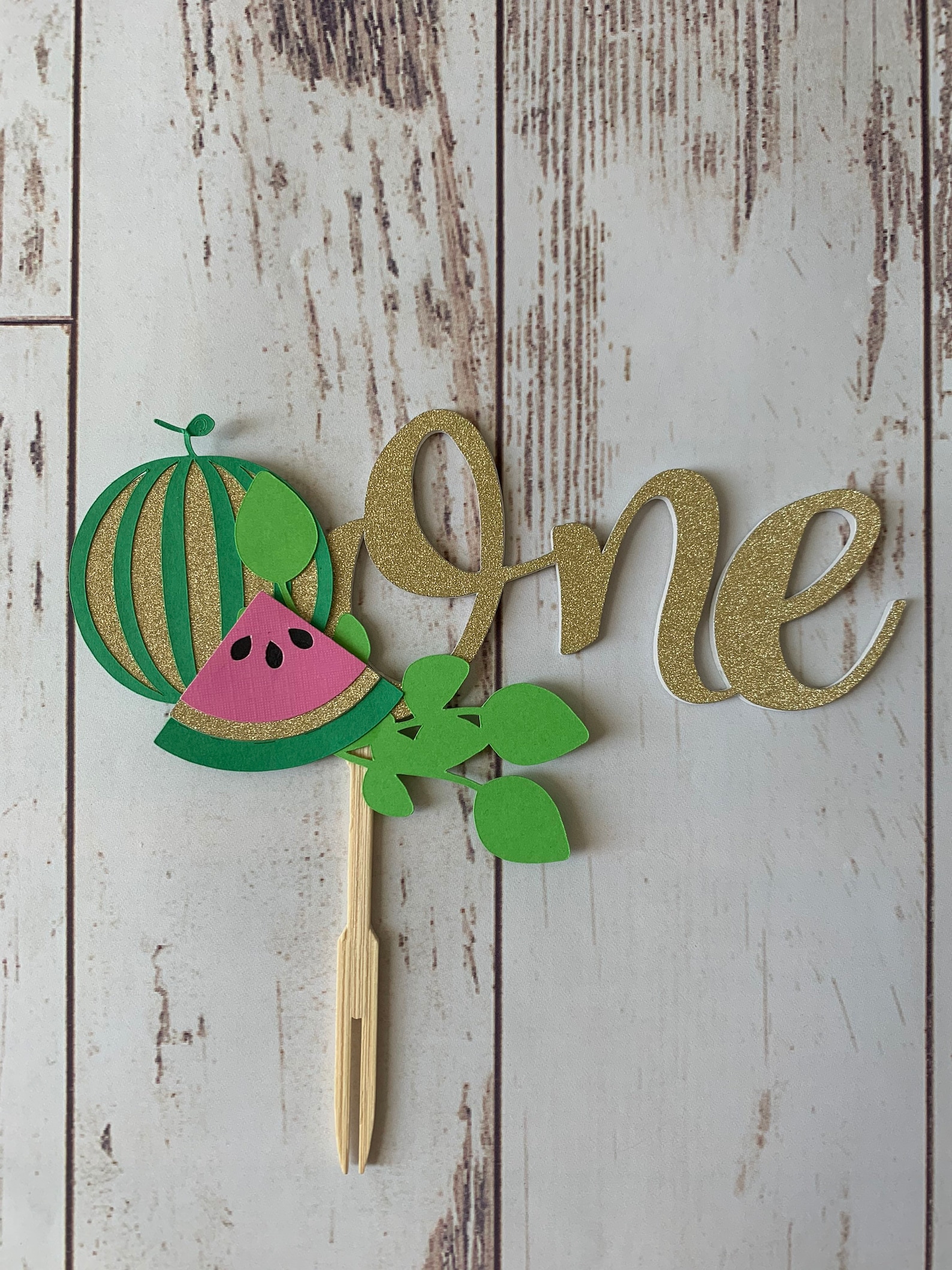 One in A Melon Cake Topper Watermelon Cake Topper - Etsy