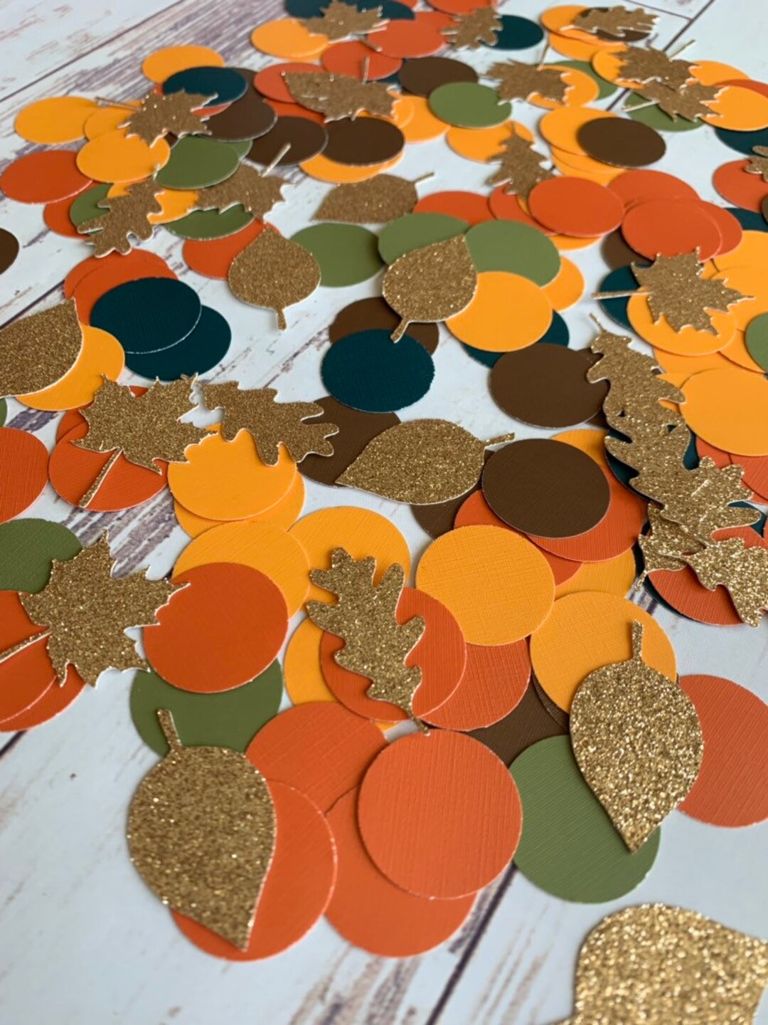 Thanksgiving Table Decor - Glitter Confetti - Fall Leaves - Etsy