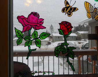 Window Cling Rose - Etsy