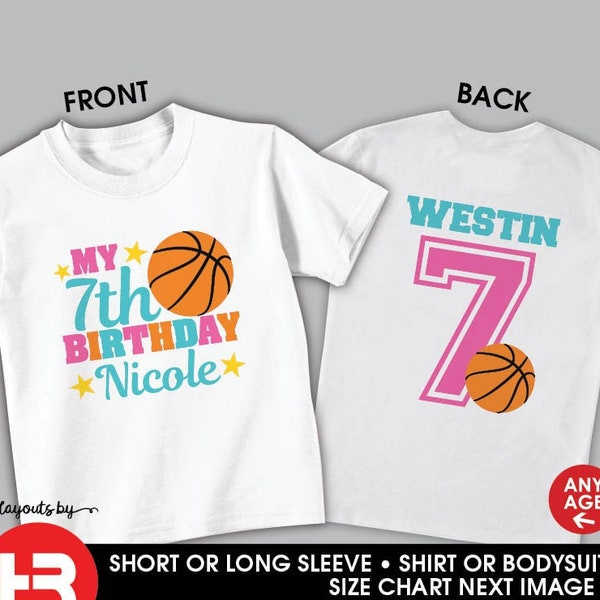 Basketball Birthday Shirt - Etsy