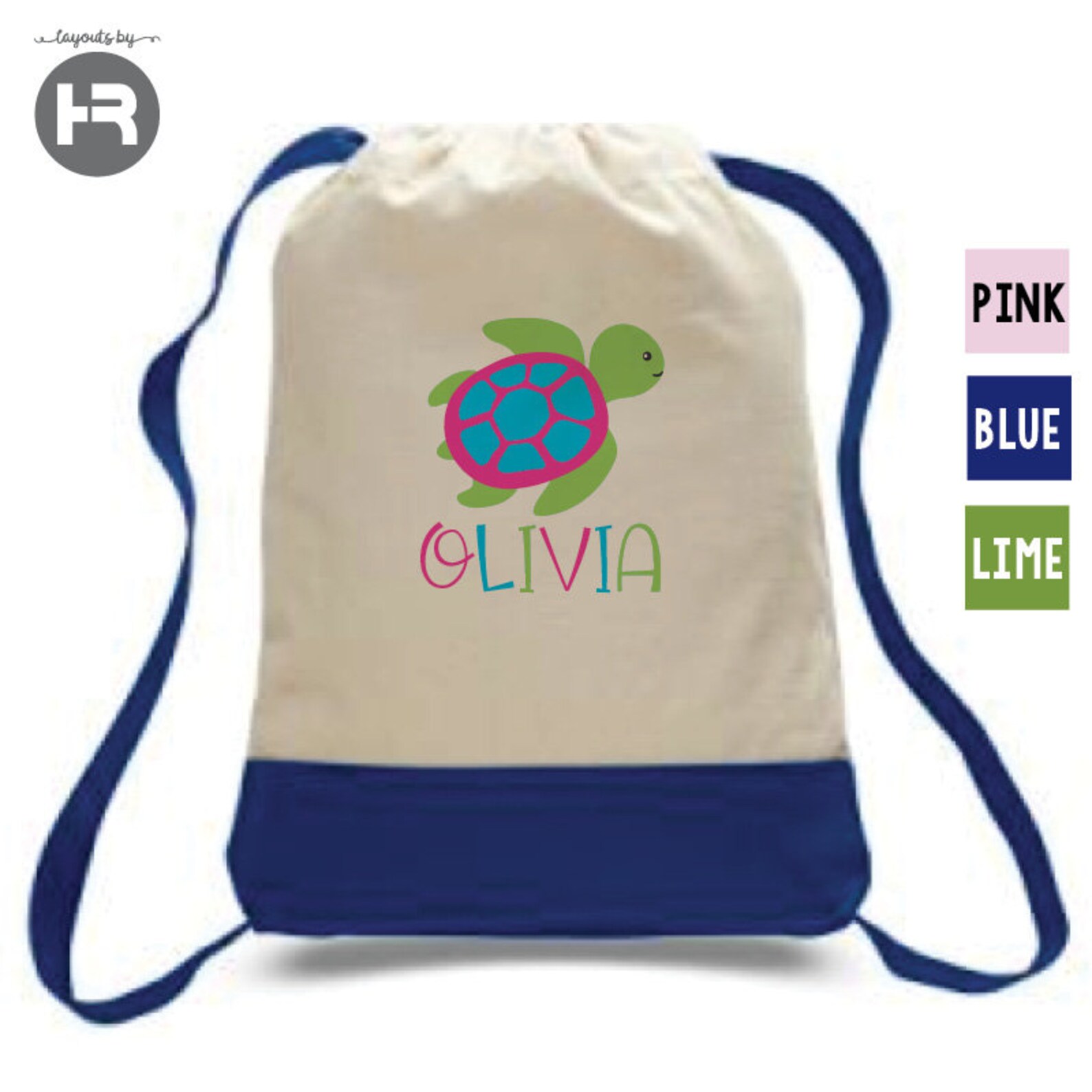 Girl's Sea Turtle Backpack Personalized Turtle Birthday - Etsy