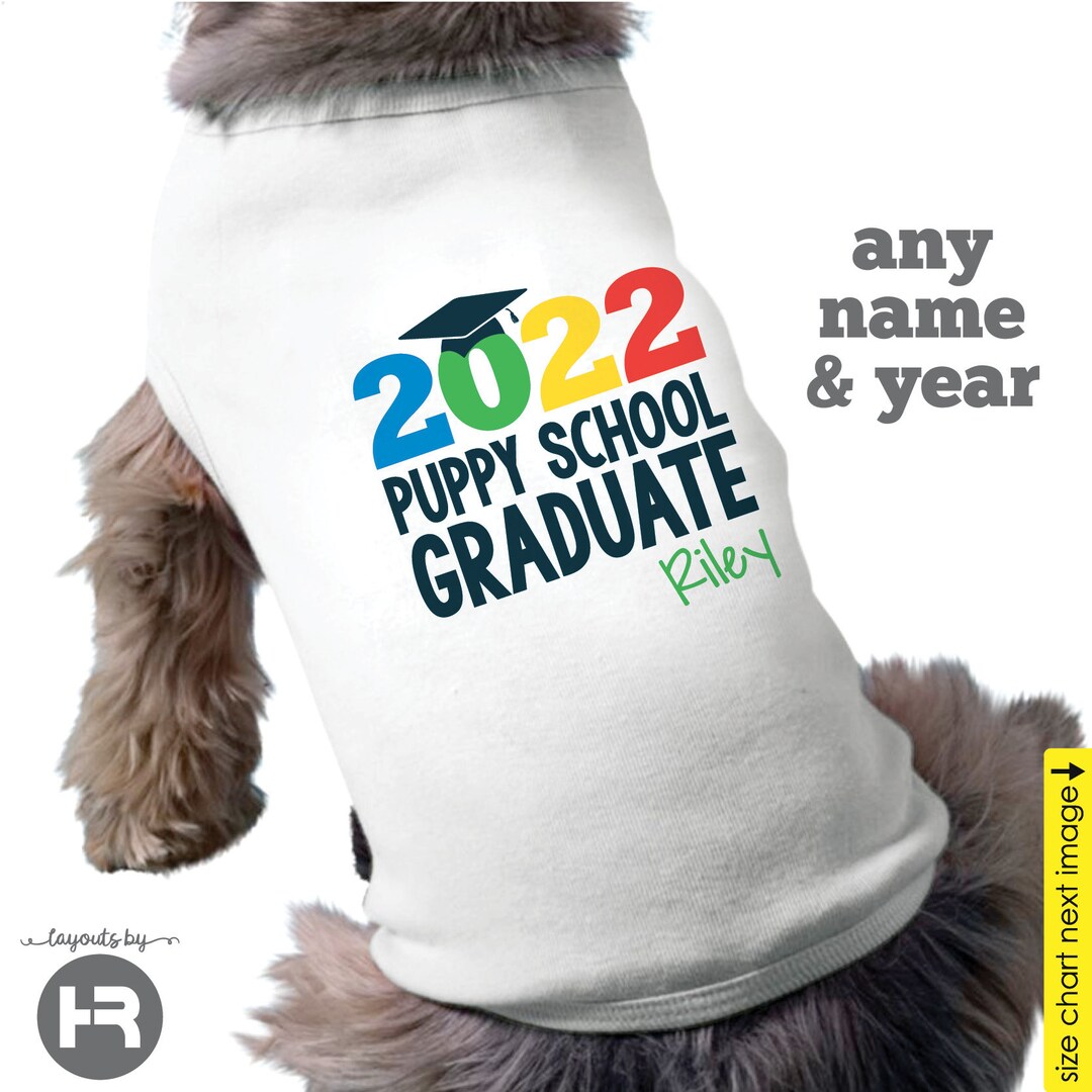 Puppy School Graduate Shirt Custom Dog Graduation T-shirt - Etsy