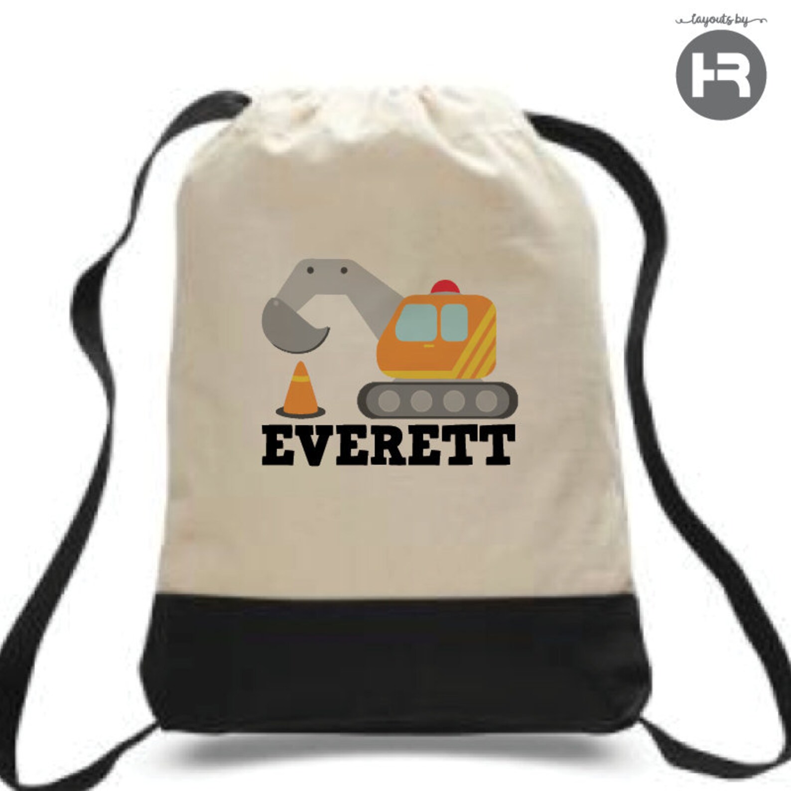 Construction backpack personalized Excavator backpack | Etsy