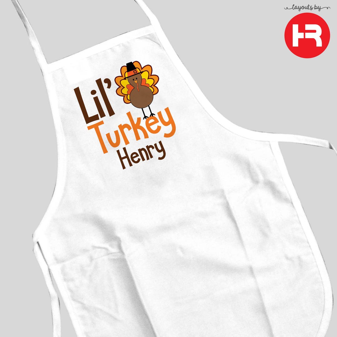 Personalized Turkey Apron: Thanksgiving Party Favor - Toddler or Adult ...