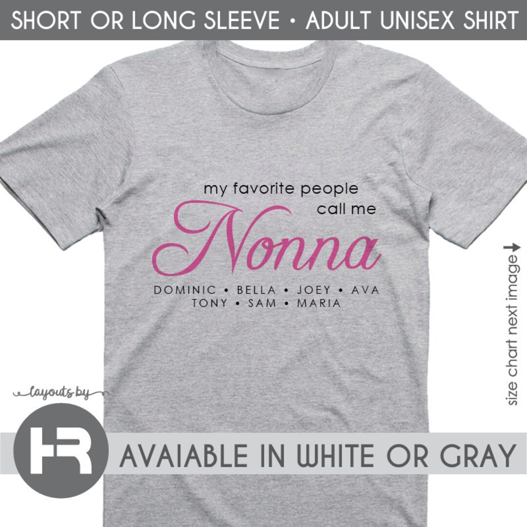 Personalized Nonna T-shirt • Grandchildren Names, Mother's Day Gift - Etsy