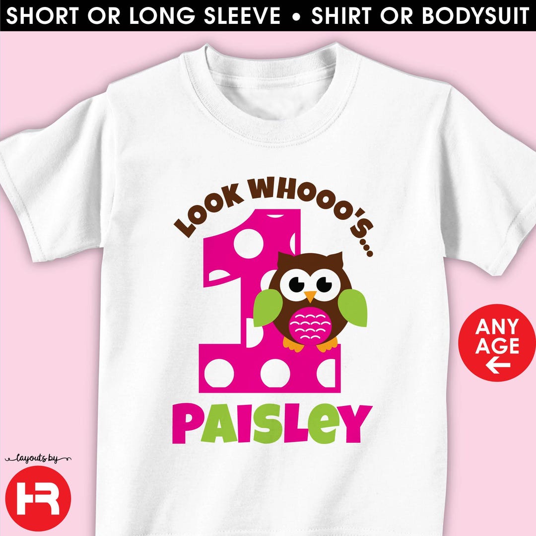 Personalized Girl Owl Birthday Shirt or Bodysuit - Etsy