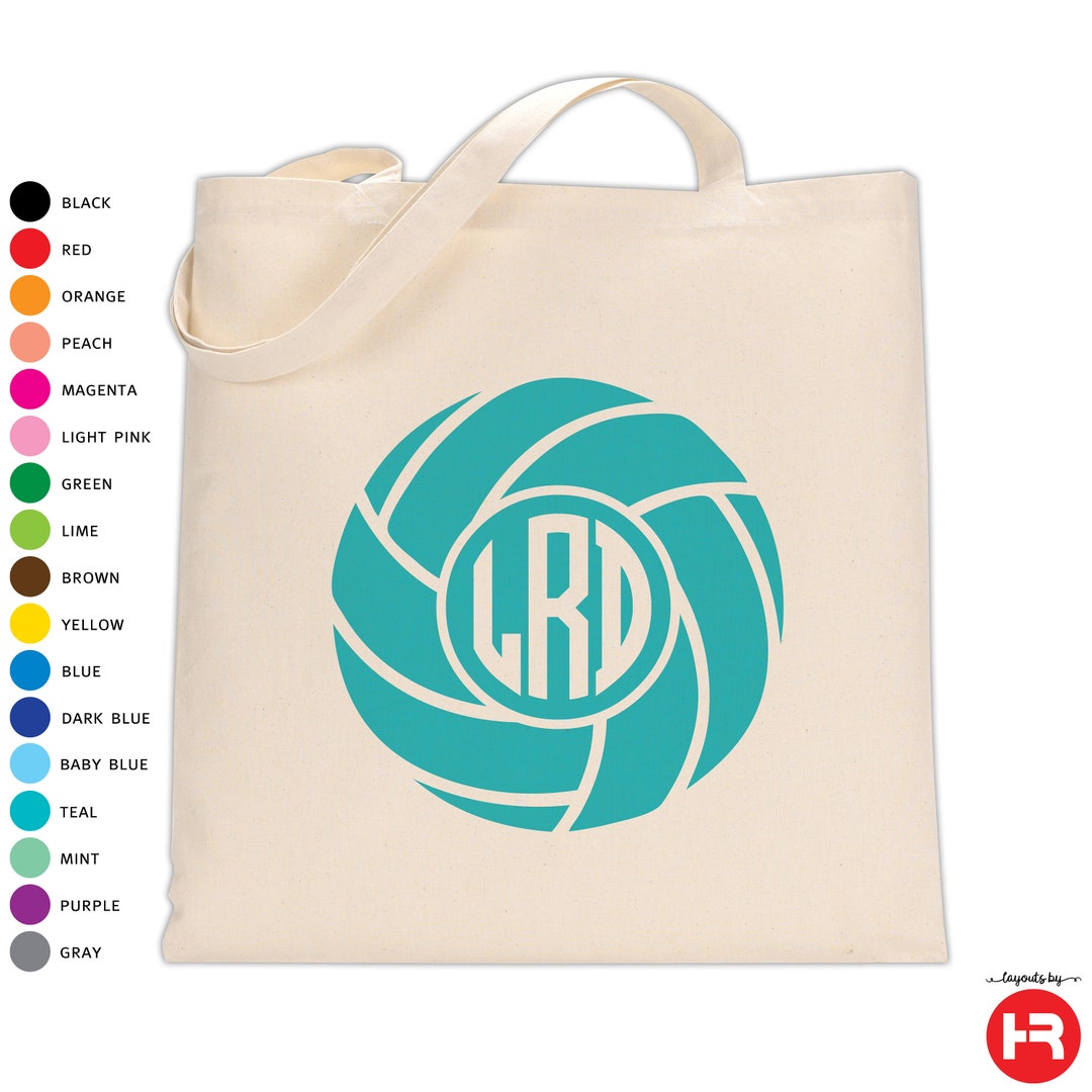 Monogram Volleyball Bag • Monogrammed Volleyball Team Gift • Volleyball ...