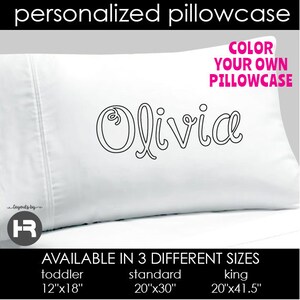 Slumber Party Pillowcase Personalized Made for You to Color - Etsy