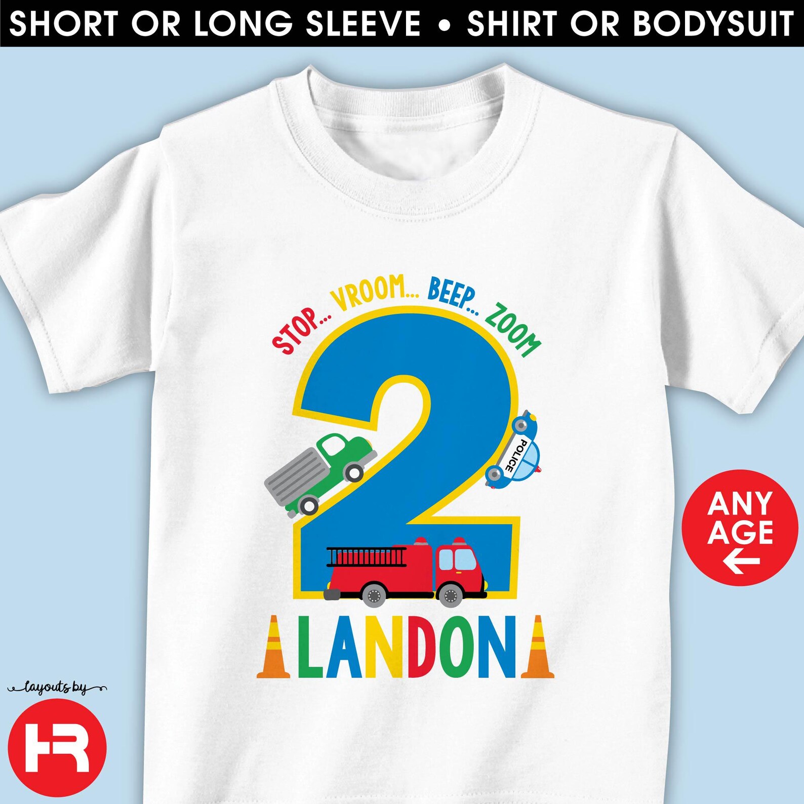 Traffic Jam Birthday Shirt or Bodysuit • Monogram Transportation ...