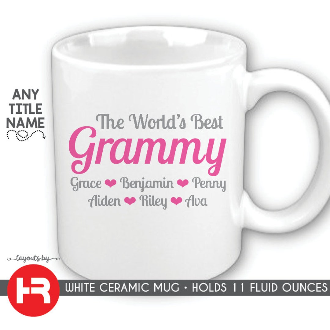 The World's Best Grammy Coffee Mug, Personalized Valentine's Day ...