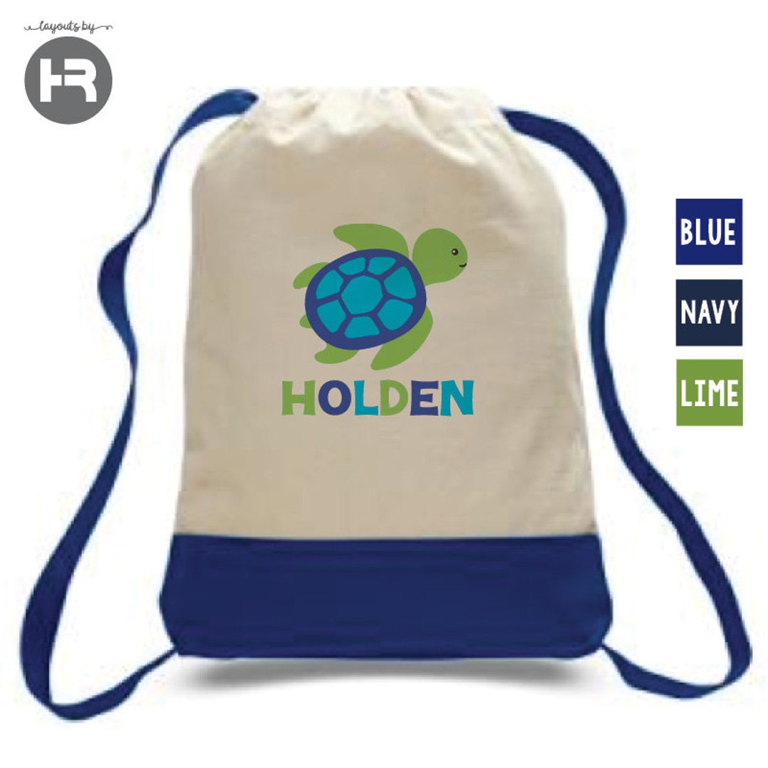 Boy's Sea Turtle Backpack Monogram With Name • Personalized Turtle ...