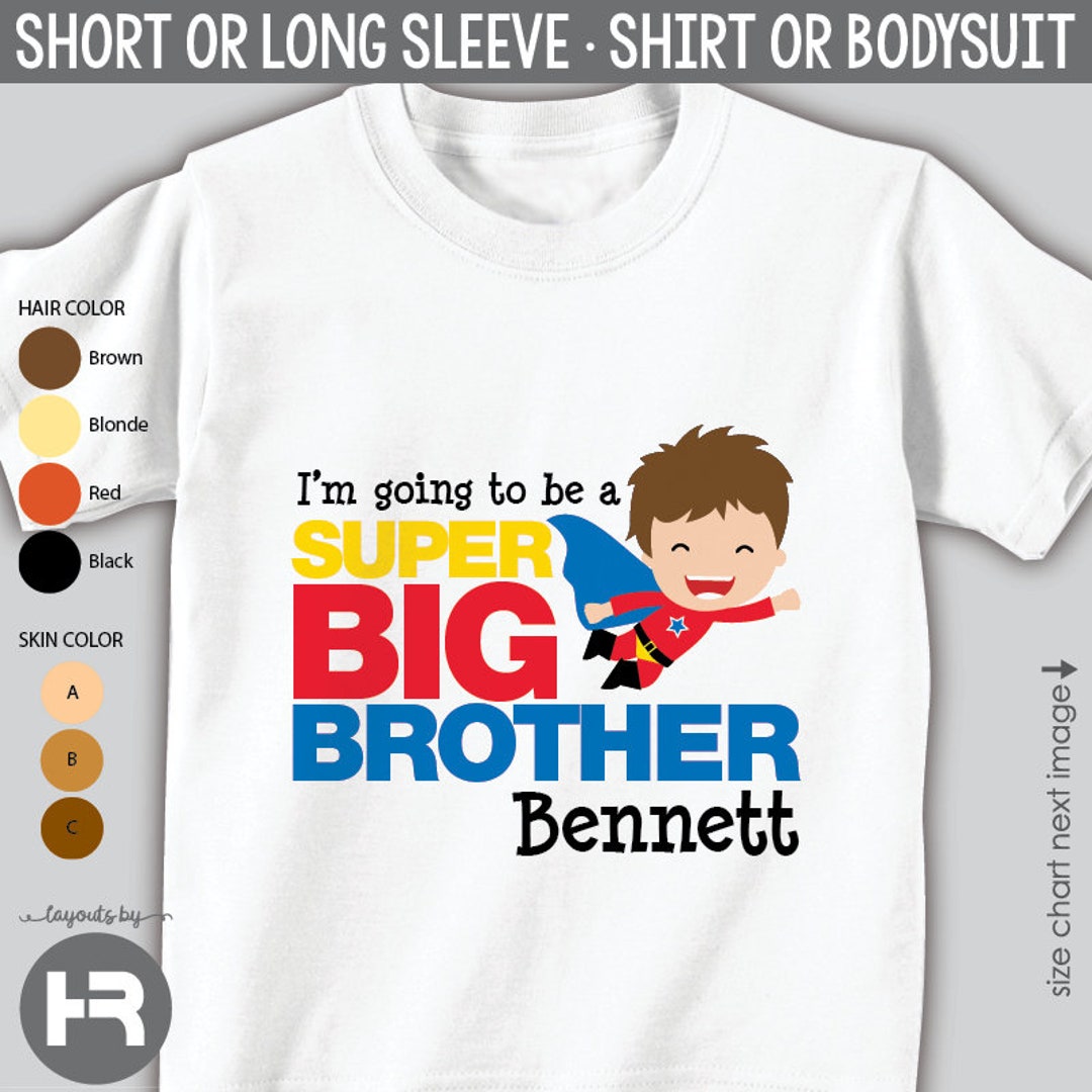 Super Hero Big Brother Announcement Shirt Monogram With Name ...