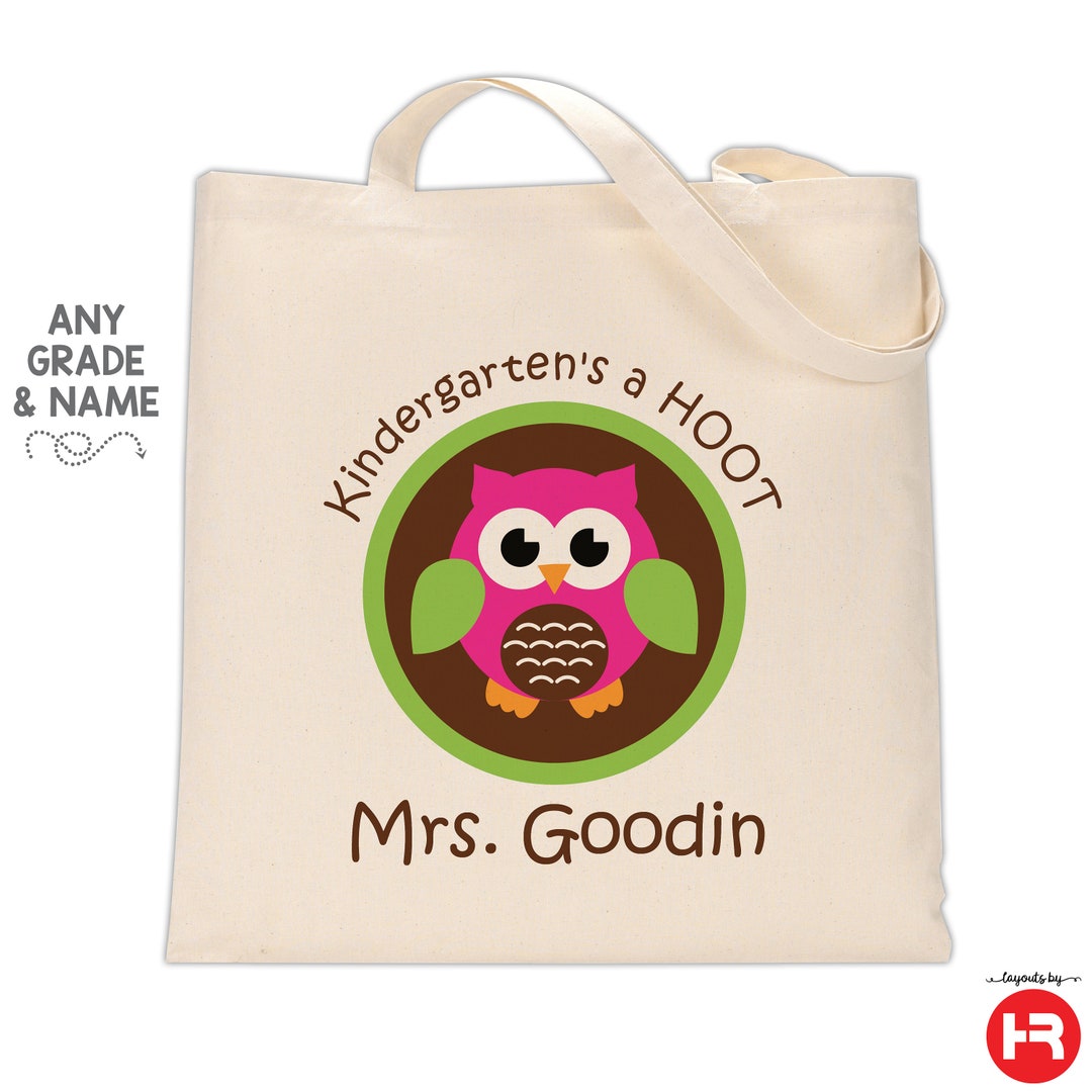 Personalized Owl Teacher Tote Bag • Cotton Canvas Appreciation Gift - Etsy