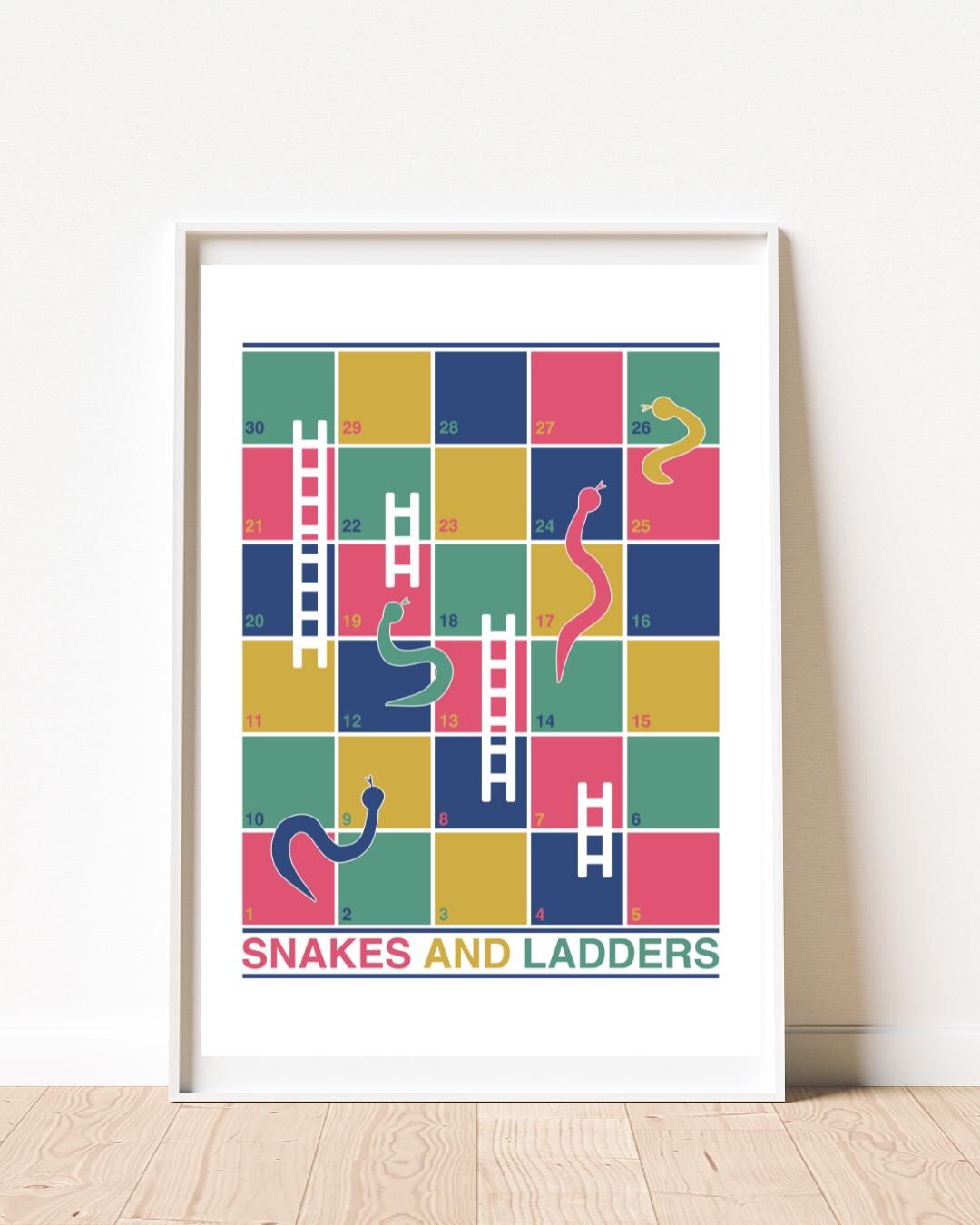 Snakes and Ladders Printable Wall Art - Etsy