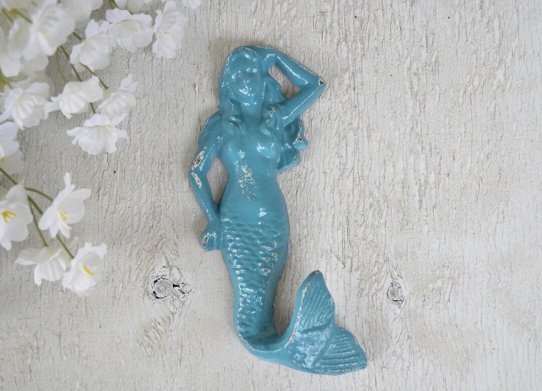 Mermaid Hook, Cast Iron Hook, Coat Hook, Spa Hook, Robe Hook, Key Hook ...