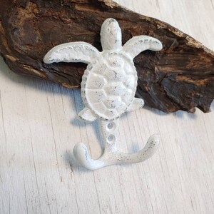 Sea Turtle Cast Iron Hook Tropical Decor Key Hook Towel - Etsy