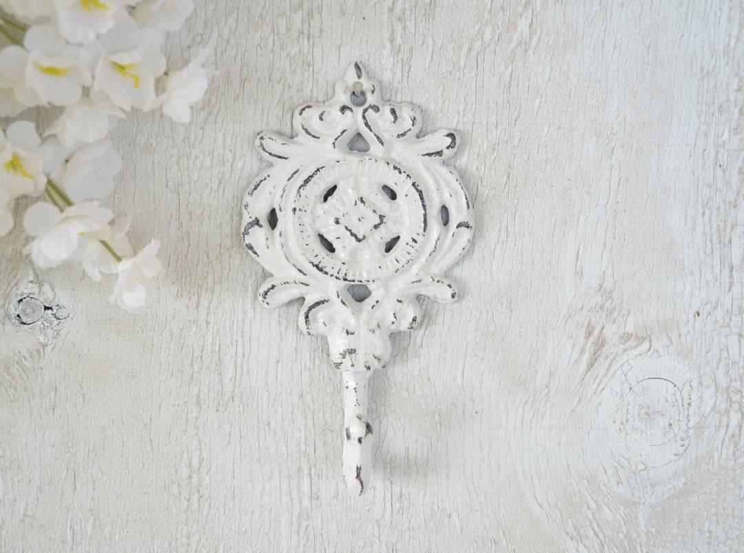 Ornate Cast Iron Wall Hook, Decortive Bathroom Wall Hook for Hand Towel ...