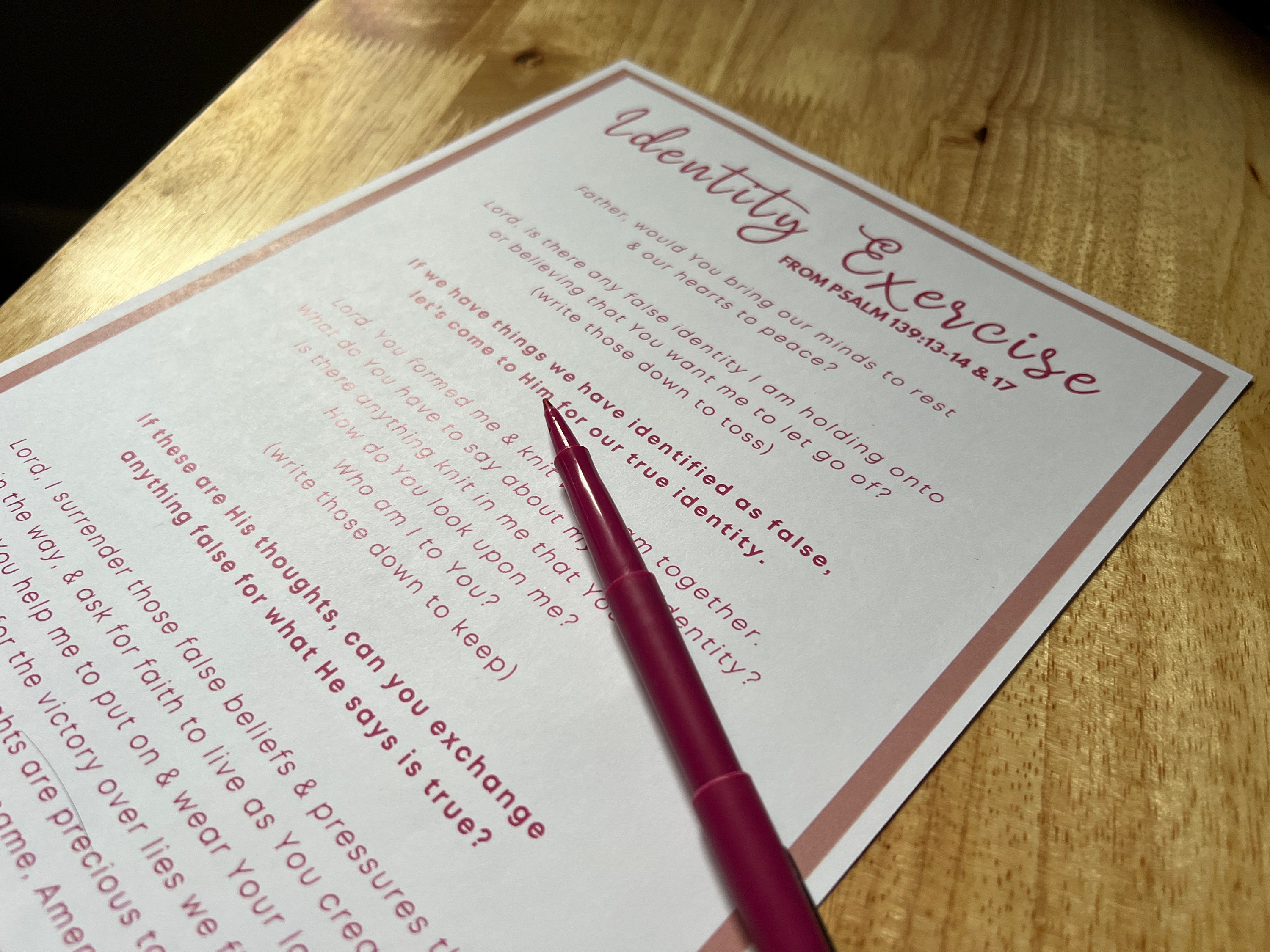 Identity in Christ Candy Hearts Prayer Exercise Sheets - Etsy