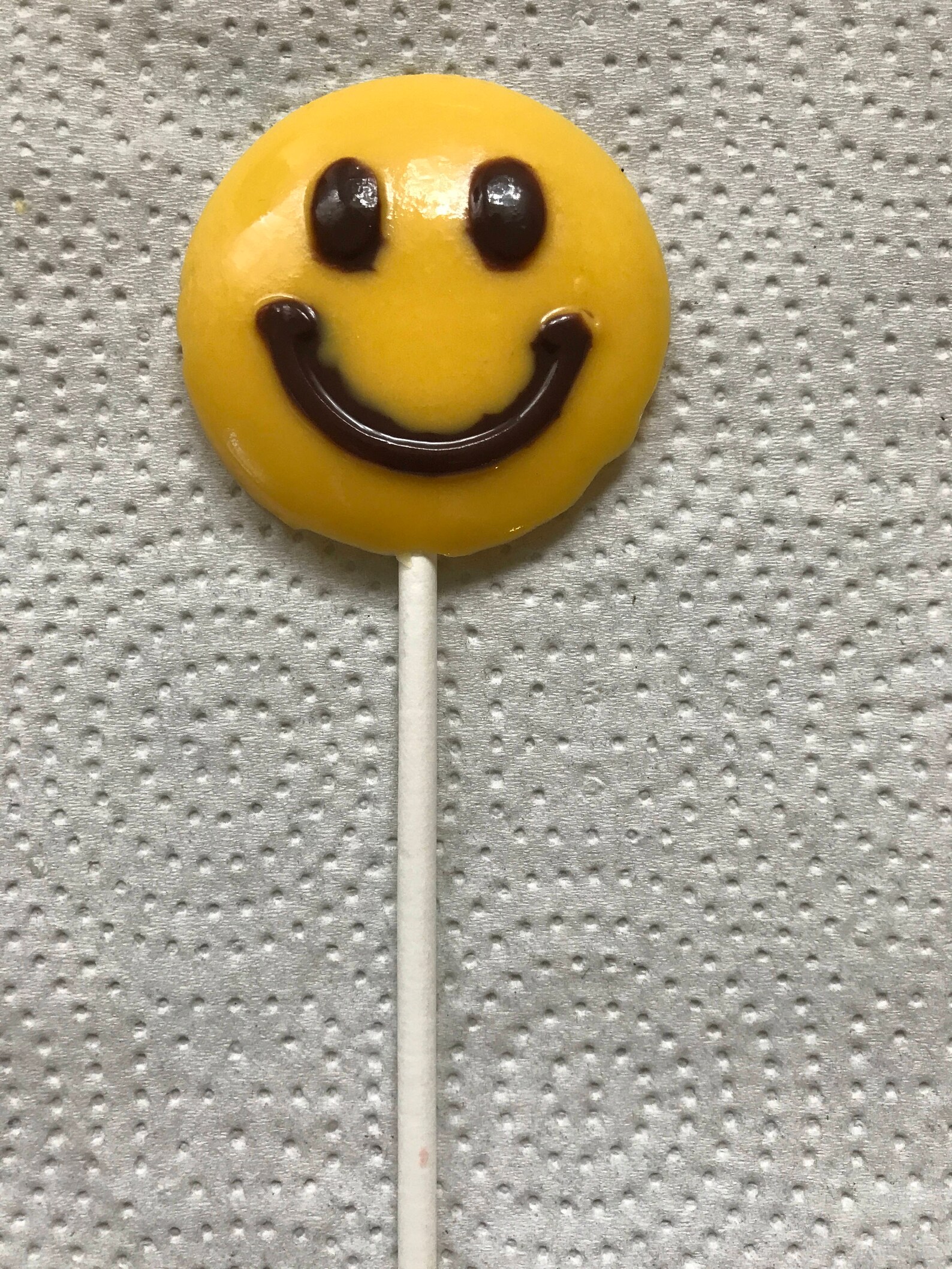 Chocolate Smiling Face Lollipop - Etsy