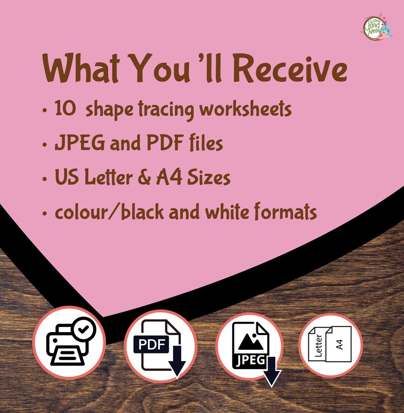 Shape Tracing Worksheets for Preschool, Kindness Affirmations, Fine ...