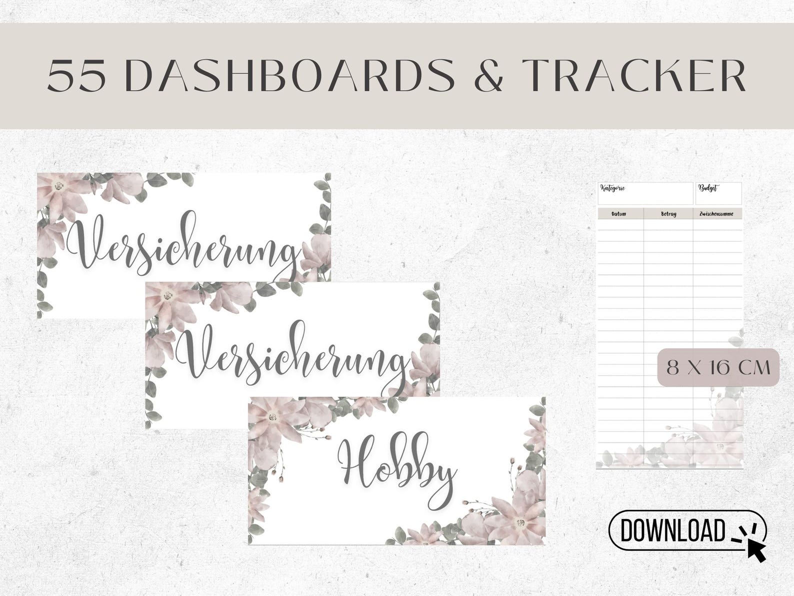 Cash Stuffing Budget A6 | Dashboard & Cover Sheets (german) | Digital ...