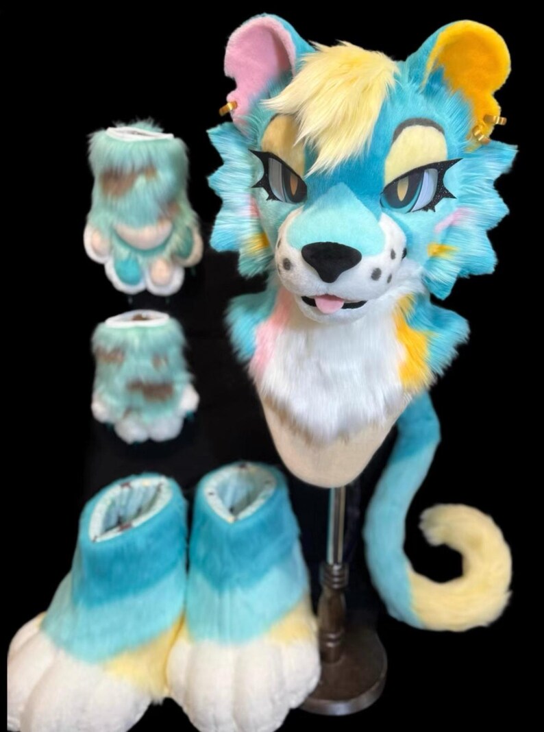 Toony Fursuit Head,claw,feet and Tail Set ,fursuit Head,fursuit ...
