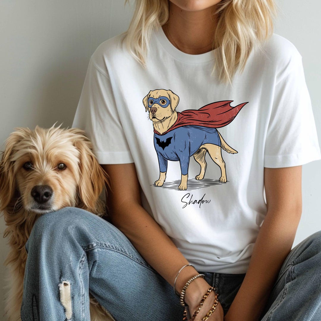 Labrador Retriever Shirt Superhero Custom Dog Name - Etsy