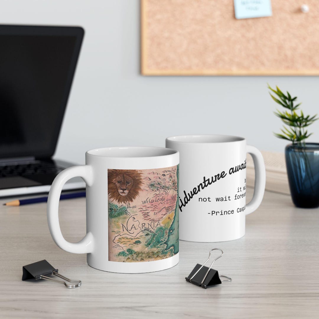Narnia Map Coffee Mug | Lion Fantasy Ceramic Mug - Etsy