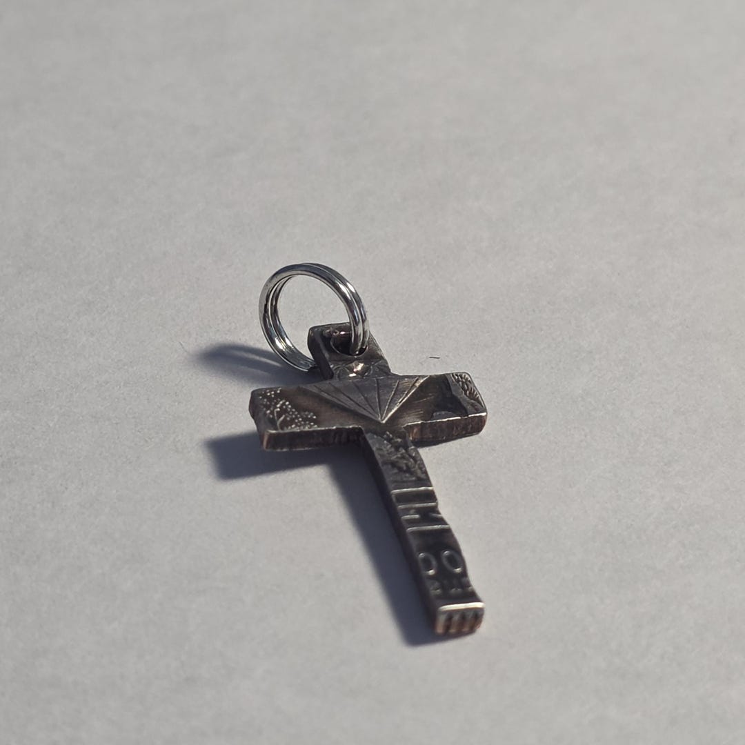 Hand-cut Cross Necklace From a State Quarter – Meaningful Coin Pendant ...