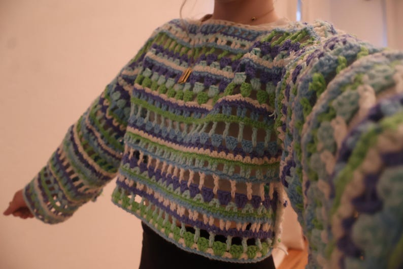 Mesh Sweater Crochet Pattern – Crochet Summer Sweater Cover up Pattern ...