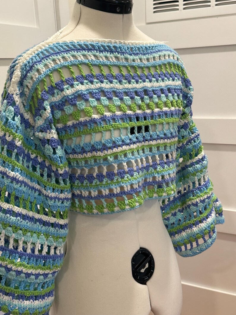 Mesh Sweater Crochet Pattern – Crochet Summer Sweater Cover up Pattern ...