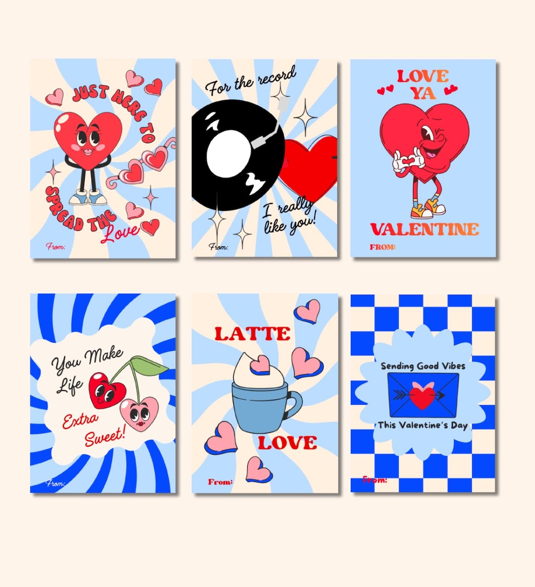 Teen Valentine Cards, Classroom, Tween Valentine Cards, Blue Valentines ...