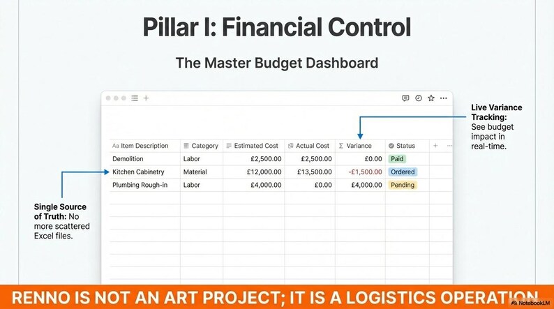 Home Renovation Planner | Builder Grade Renovation Budget, Change Order ...