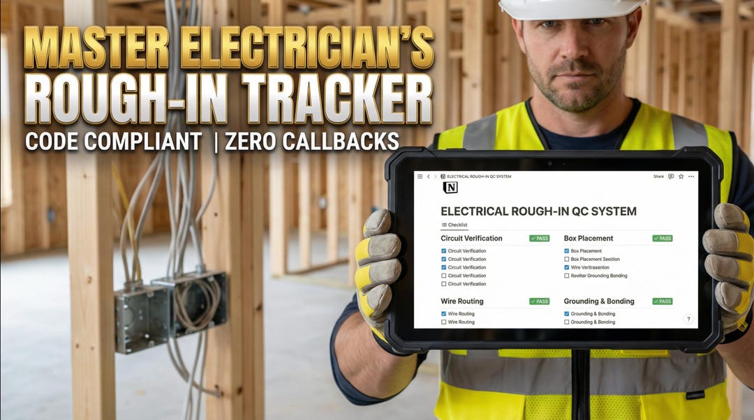 Electrician Rough-in Checklist | Residential Electrical Inspection ...