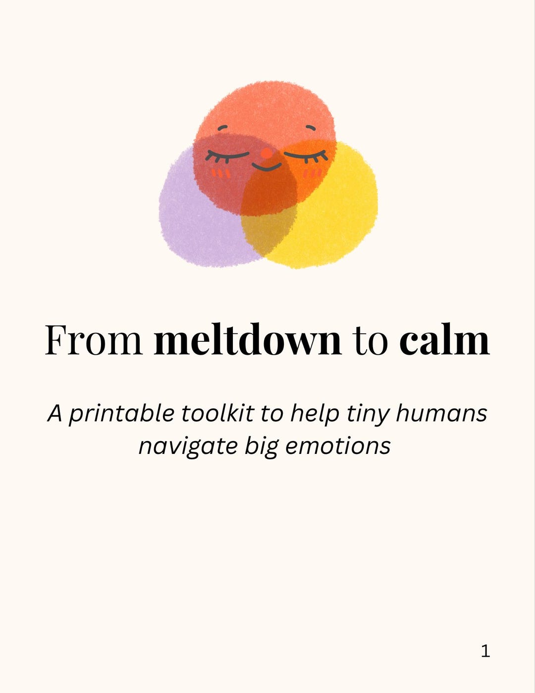 The Big Feelings Calm-down Toolkit | Printable Emotional Regulation ...