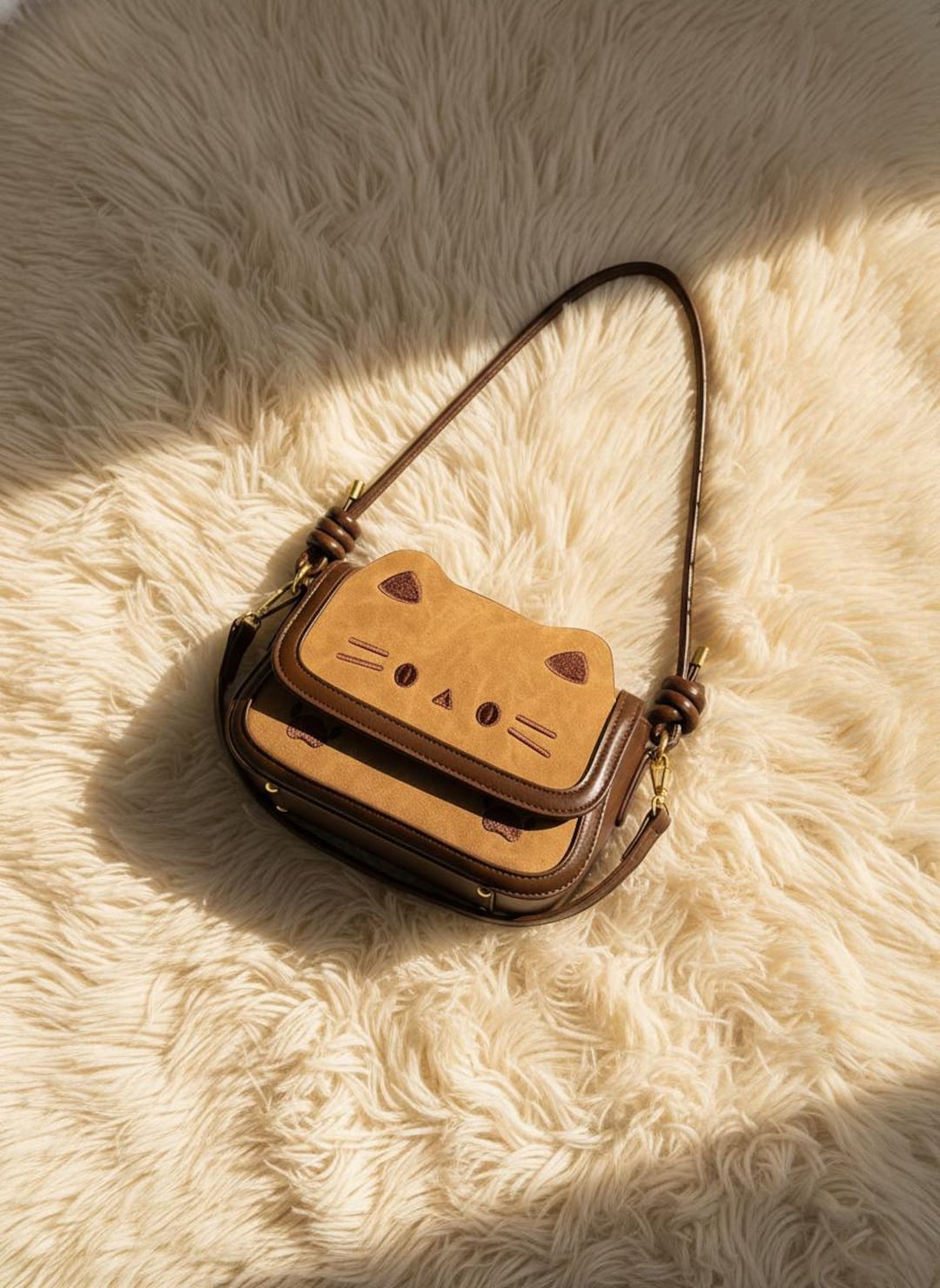 Cute Cat Shaped Mini Bag for Women, Adorable Kitty Crossbody Purse ...