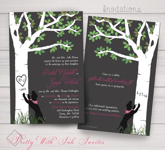 Carved Tree Wedding Invitations