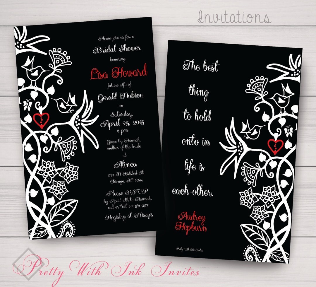 HUMMINGBIRD DELIGHT Invitations and More to Match for Shower, Wedding ...
