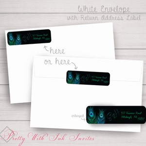 BRIGHT PEACOCK Invitations + More to Match Wedding, Birthday, Sweet 16 ...