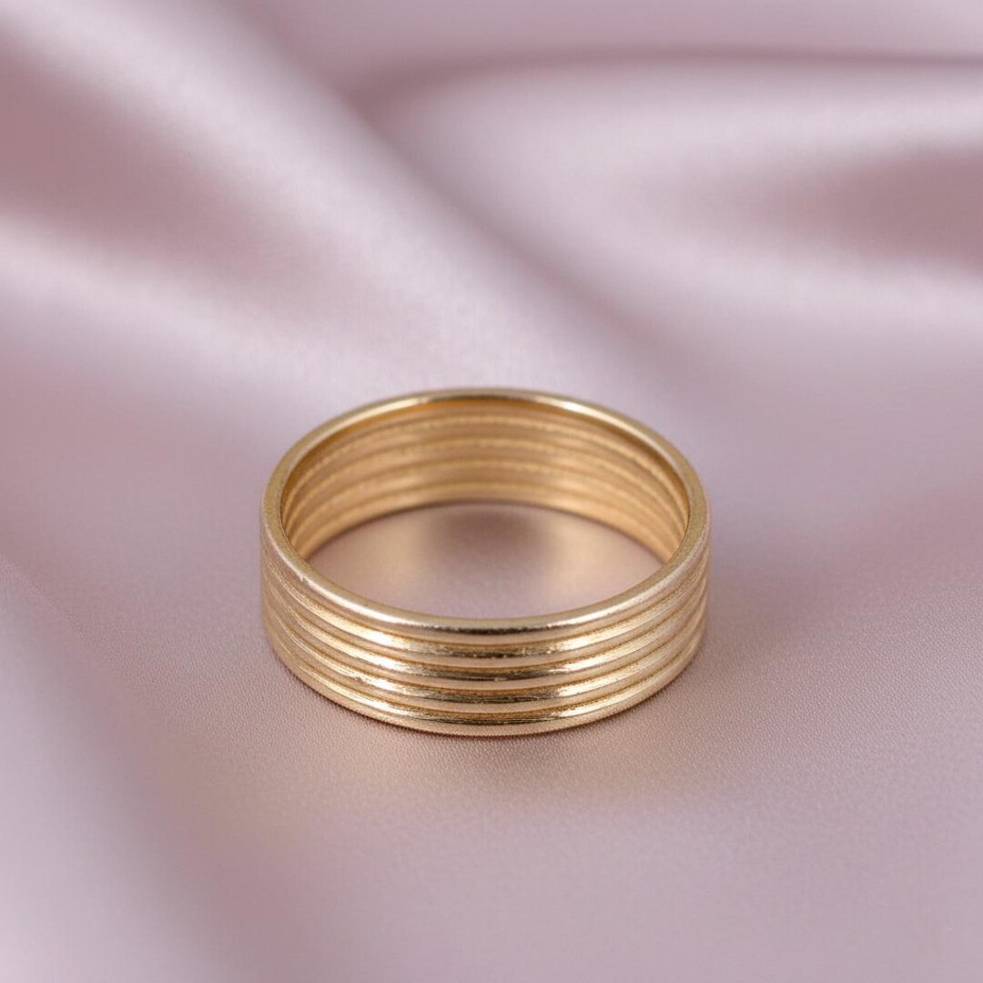 German Silver Multi-layered Stacked Ring, New Year Ring, Valentine's ...