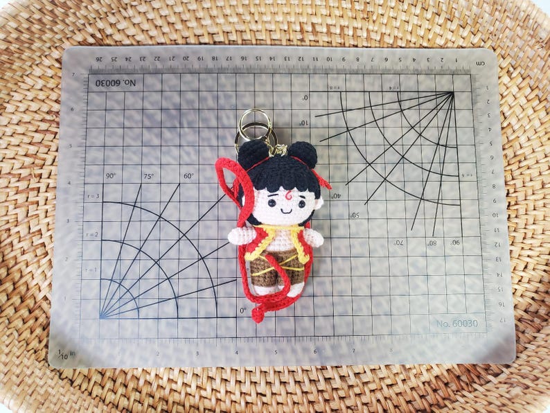 Crochet Nezha, Handmade Chinese Mythology Amigurumi, Gift for Anime ...