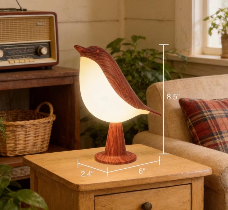 Cordless Bird Lamp, 3 Color Temperatures, Aroma Diffuser, Portable ...