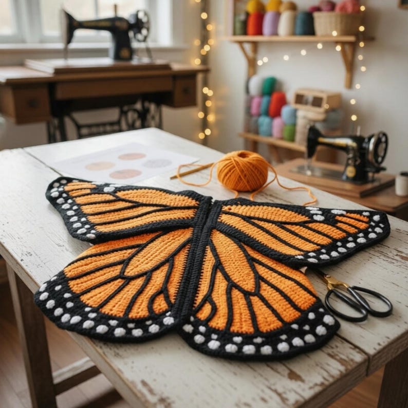 Monarch Butterfly Wings Crochet Cardigan Pattern (PDF Pattern - Etsy