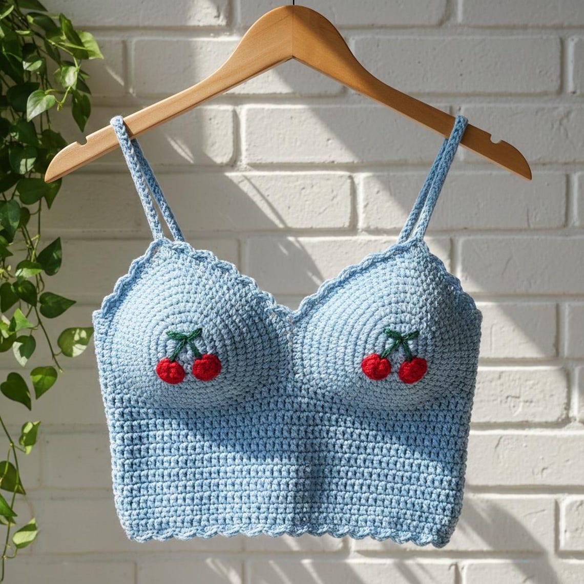 Crochet Cherry Crop Top Pattern PDF – Easy Beginner Crochet Crop Top ...
