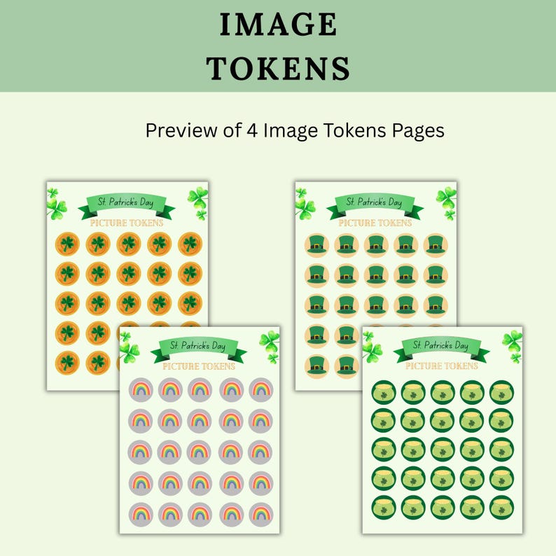 St Patrick’s Day Bingo Bundle, Printable Lucky Shamrock Bingo Cards ...