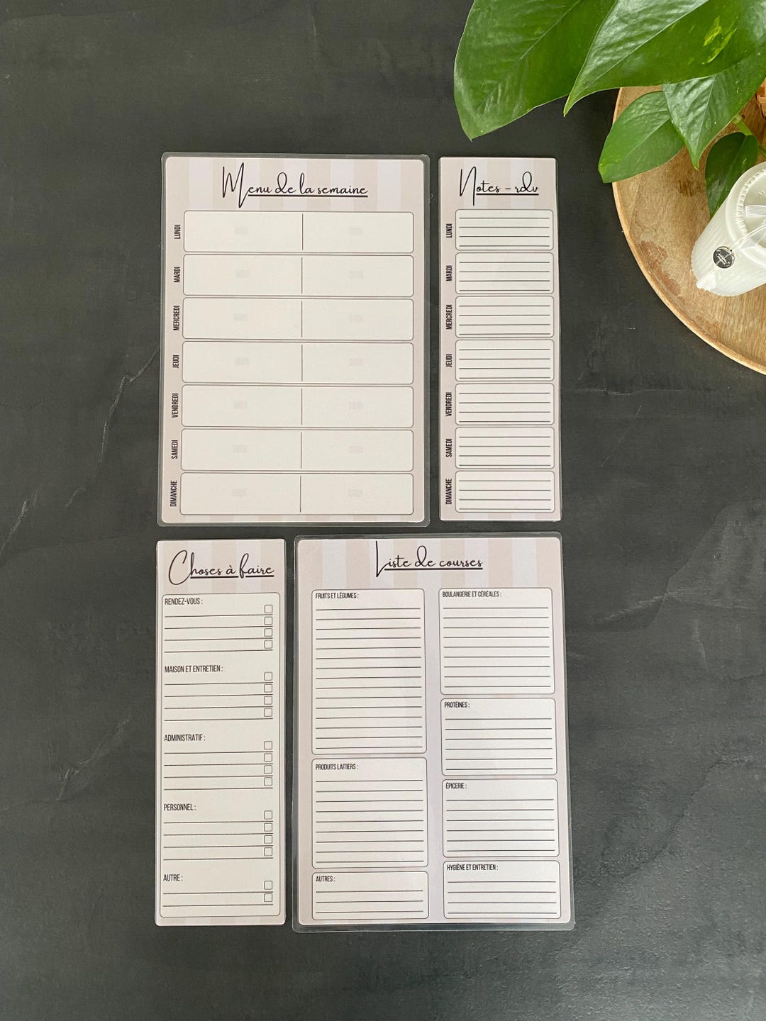 All-in-one A4 Laminated Weekly Planner With Menu, To-do List, Notes ...