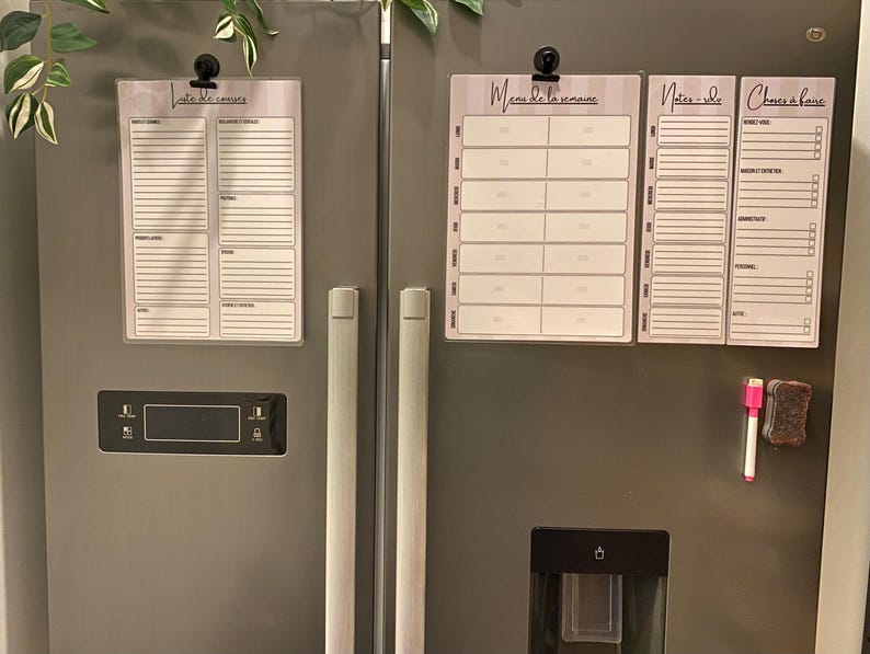 All-in-one A4 Laminated Weekly Planner With Menu, To-do List, Notes ...
