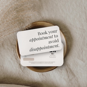 Appointment Reminder Cards Templates | Editable Booking Card | Minimal ...