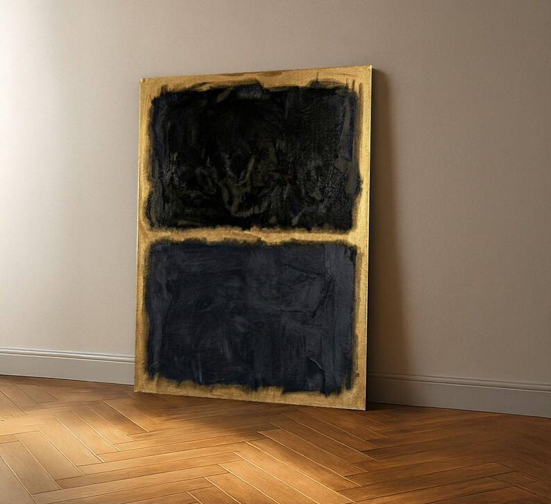 Mark Rothko Inspired Black and Gold Canvas Bold Color Field Painting ...