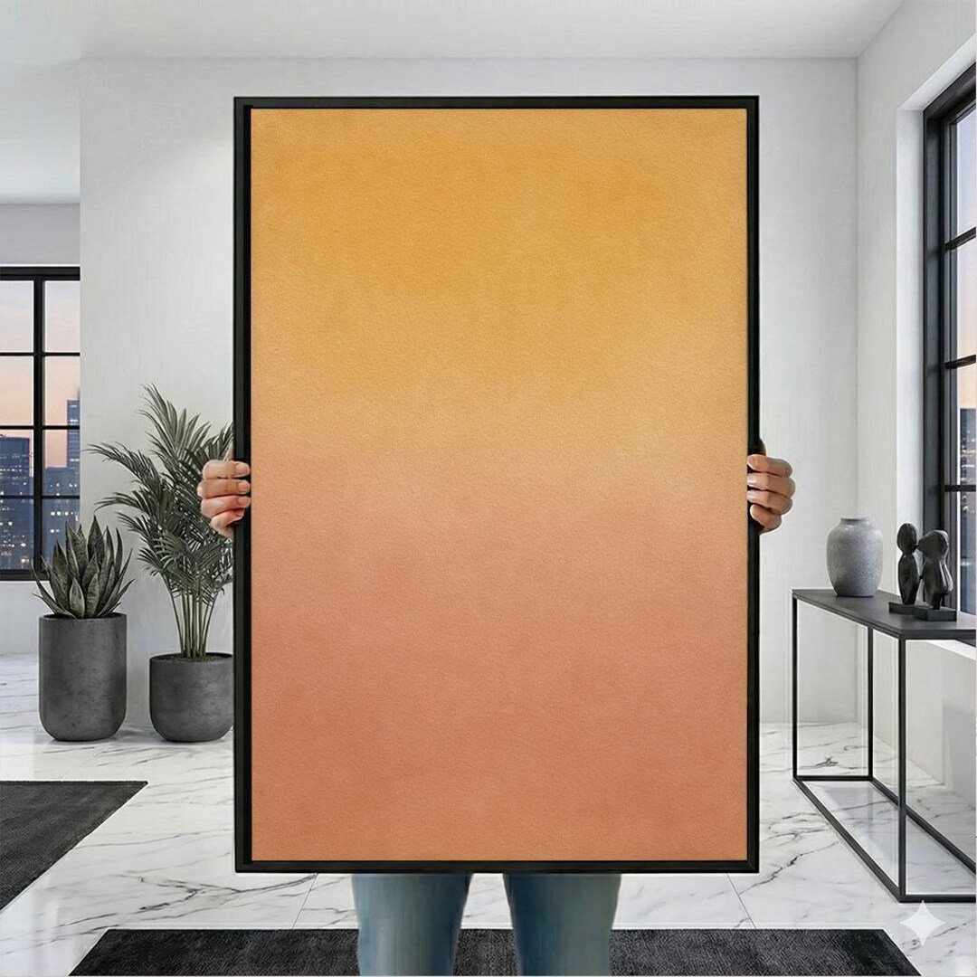 Mark Rothko Inspired Golden Beige Abstract Canvas Wall Art, Minimal ...